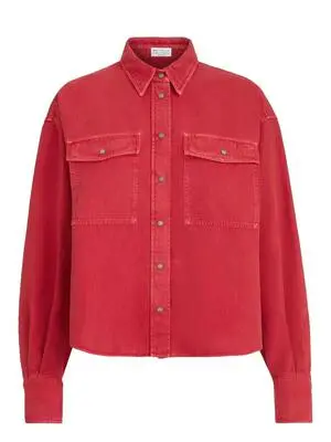 Brunello Cucinelli Cotton And Linen Blend Shirt - Multicolor