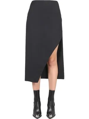 Alexander McQueen Wool And Mohair Midi Skirt - Black