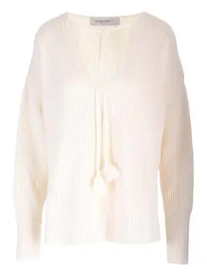 GOLDEN GOOSE Ribbed Wool Sweater - White