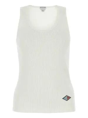 Bottega Veneta Stretch Cotton Tank Top - White