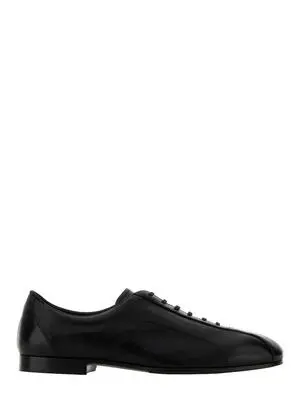 JIL SANDER Leather Hamburg Lace-up Shoes - Black