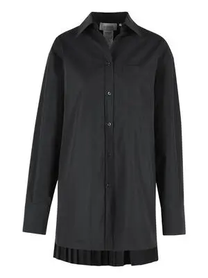 Sportmax Sportmax Nespolo Cotton Blend Shirt Dress Black