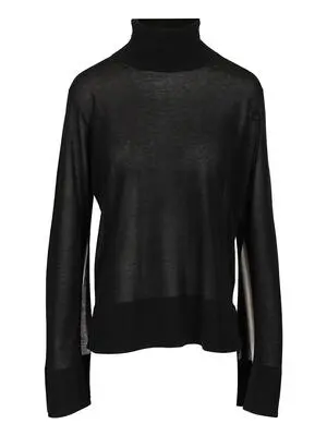 TOTEME Turtleneck With Slits On The Sleeves - Black