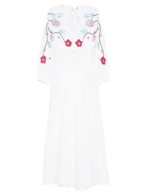 FORTE_FORTE Embroidered Cotton Dress - Multicolor