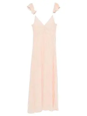 FORTE_FORTE V-neck Maxi Dress With Ruffled Sleeves - Multicolor