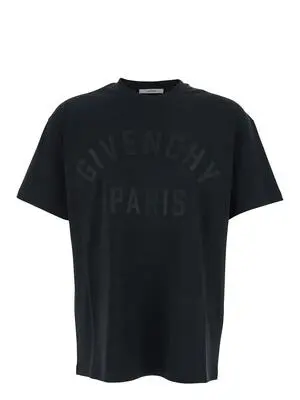 Givenchy T-shirt T-shirt With Maxi Logo On The Front In Cotton - Black