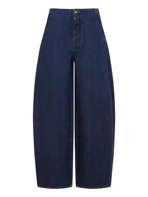 JIL SANDER Wide Leg Denim Pants - Blue