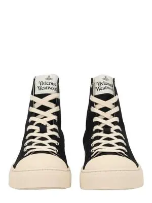 VIVIENNE WESTWOOD High Top Plimsoll Sneakers - Black