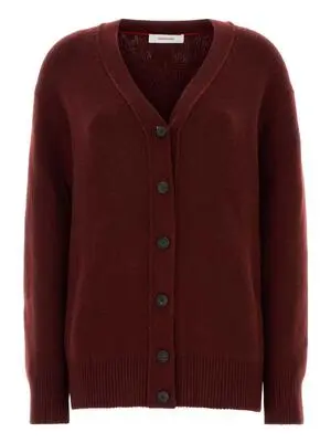 FERRAGAMO Cashmere Blend Cardigan - Red