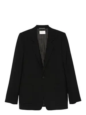 Saint Laurent Virgin Wool Single-breasted Blazer - Black