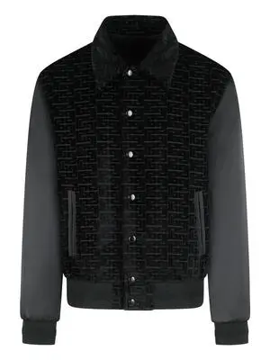 Balmain Monogram Bomber Jacket - Black