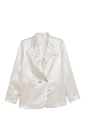 FORTE_FORTE Forte Forte Women Linen Double-Breasted Jacket Multicolor