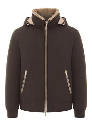 Brunello Cucinelli Hooded Down Jacket - Brown