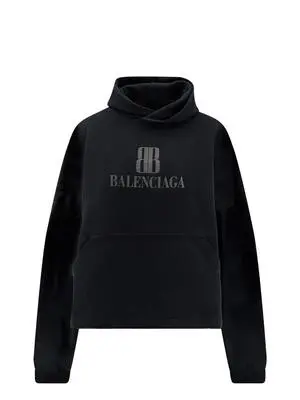 Balenciaga Cropped Cotton Sweatshirt - Multicolor