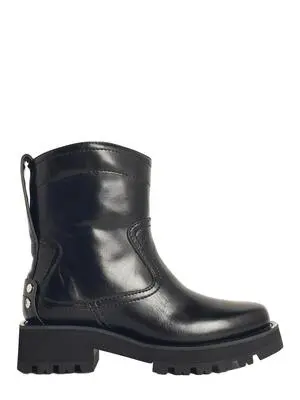 GANNI Synthetic Lug Sole Boots - Black