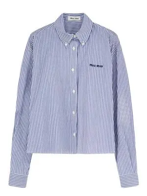 Miu Miu Striped Cotton Shirt - Multicolor