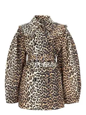 GANNI Short Trench Coat - Multicolor