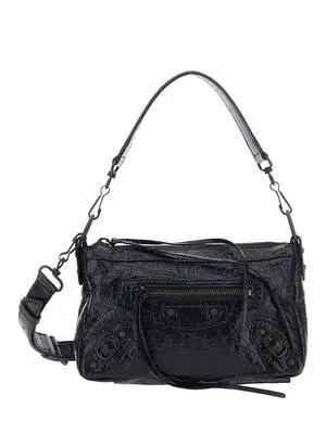Balenciaga Le City Moto' Black Mini Shoulder Bag With Adjustable And Removable Strap In Leather For - Multicolor