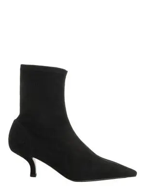 TOTEME Suede Heeled Boots - Black