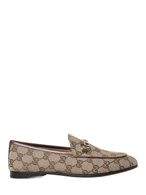 Gucci Gg Supreme Canvas Loafers - Cream