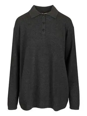 LISA YANG LISA YANG Caisa Cotton And Cashmere Polo Sweater Blue
