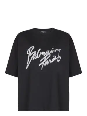 Balmain Logo Cotton T-shirt - Multicolor