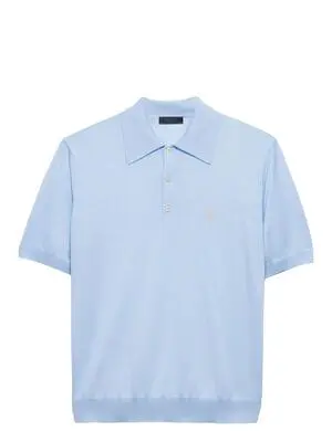 Prada Logo Wool Polo Shirt - Multicolor