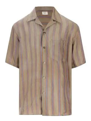 Saint Laurent Neutrals Shirts - Cream