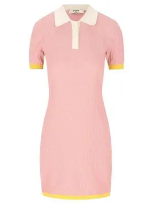 Fendi Cotton And Silk Blend Short Dress - Multicolor