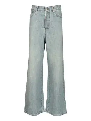 Miu Miu Chambray Denim Trousers - Blue