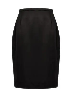 Saint Laurent Satin Skirt - Black