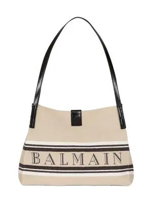 Balmain Canvas And Leather Tote - Multicolor