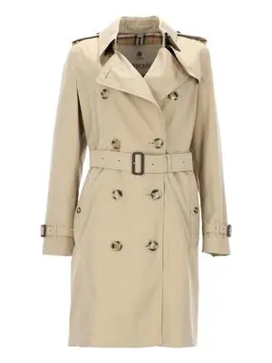 Burberry Kensington Heritage Trench Coat - Cream