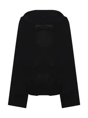 Alberta Ferretti Top In Chiffon - Black