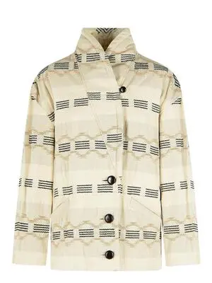 Isabel Marant Étoile Quayla Printed Cotton Blend Jacket - Cream