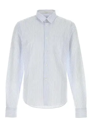 Prada Prada Men Embroidered Poplin Shirt Multicolor
