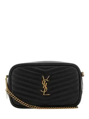 Saint Laurent Leather Mini Lou Crossbody Bag - Black