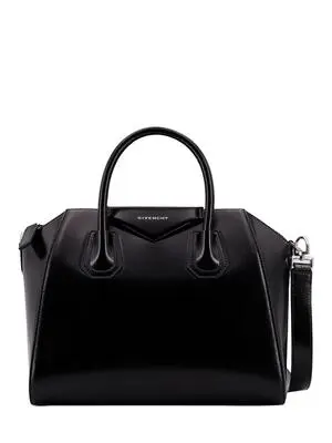 Givenchy Antigona Leather Shoulder Bag - Black