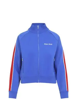 Miu Miu Logo Nylon Cardigan - Multicolor