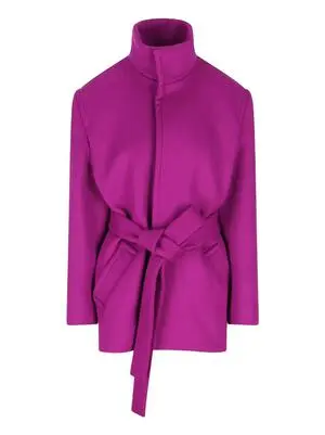 Saint Laurent Wool Coat - Multicolor