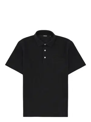 Zegna Regular Fit Polo Shirt - Black