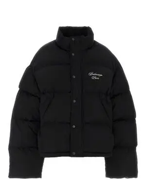 Balenciaga Cotton Blend Down Jacket - Black