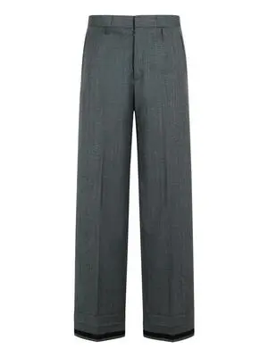 MAISON MARGIELA Wool Blend Tailored Trousers - Gray