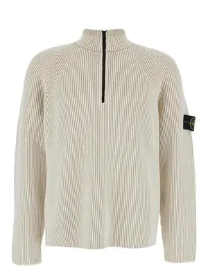 Stone Island STONE ISLAND Wool Stretch Half-Zip Pullover Multicolor