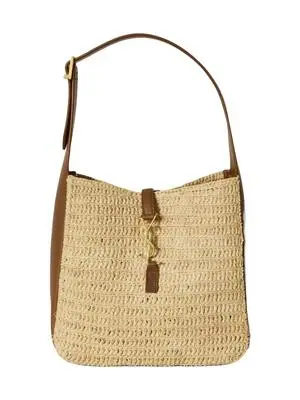 Saint Laurent Le 5 À 7 Small Raffia Hobo Bag - Multicolor