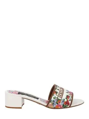 Dolce & Gabbana Sandal With Embroidery - White