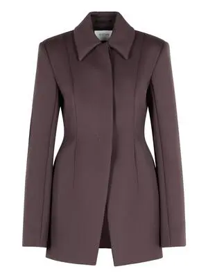 Sportmax Bacio Fitted Wool Blend Jacket - Brown