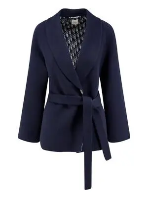 Dior Double-breasted Virgin Wool And Silk Caban - Multicolor