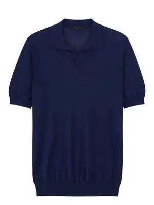 Tagliatore Cotton Polo - Blue