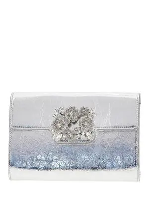 ROGER VIVIER Efflorescence Leather Mini Bag - Silver